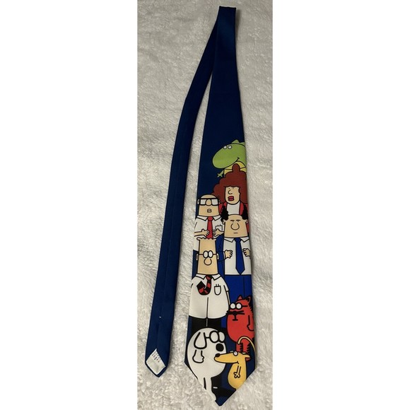 Ralph Marlin | Accessories | Dilbert Gang Ralph Marlin Tie Blue Cartoon ...